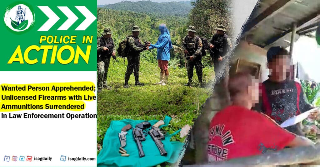 Wanted Person Apprehended; Unlicensed Firearms with Live Ammunitions ...