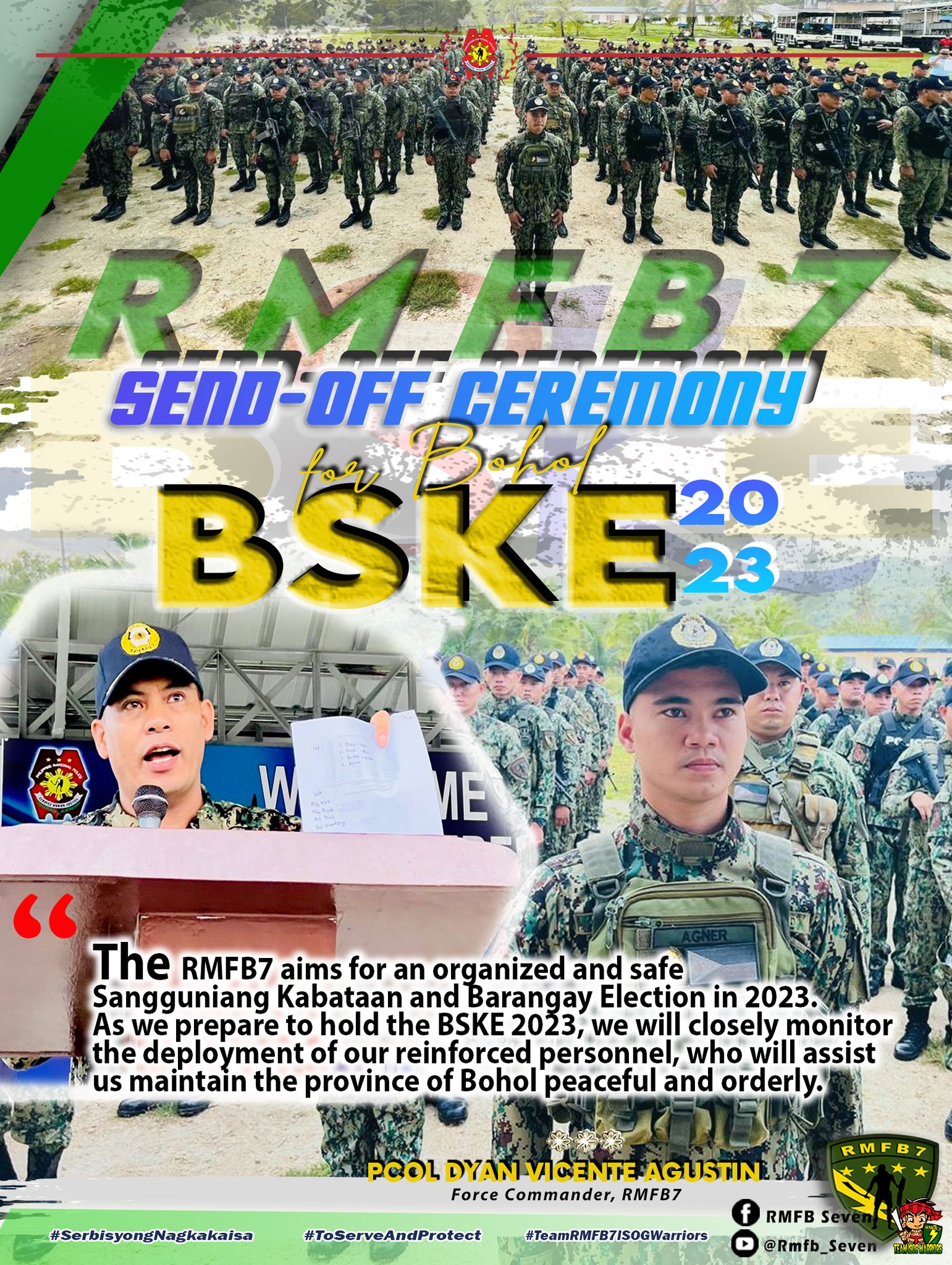 Send-off Ceremony of RMFB7 Contingent for BPPO BSKE 2023 - Isog Daily